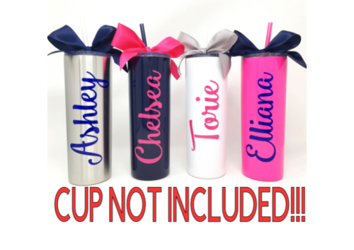 Personalized Name Custom Vinyl Decal For Your Tumbler Water Bottle Cup ...